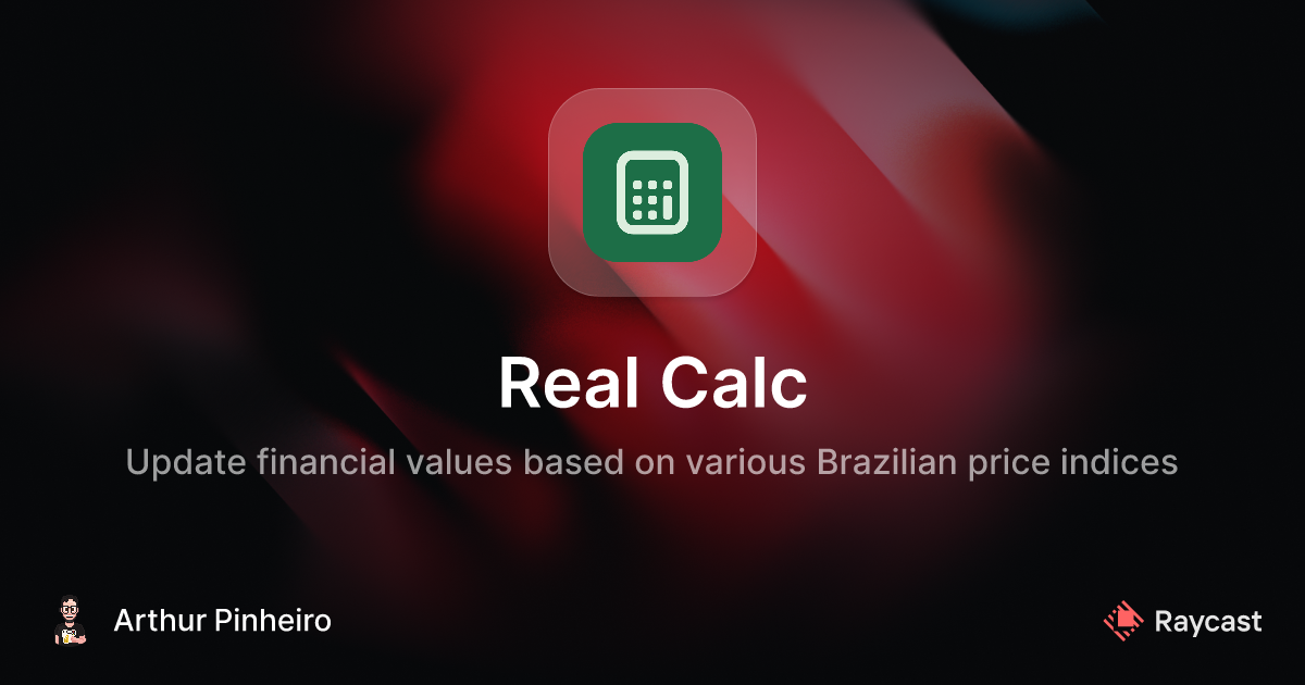Raycast Store: Real Calc