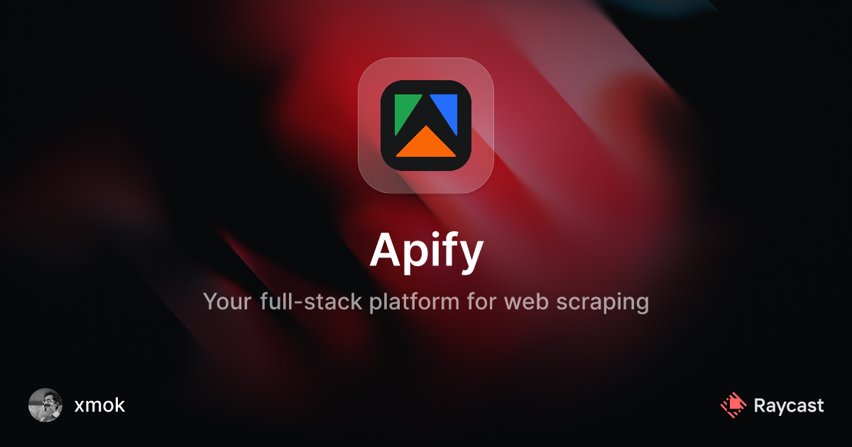 Raycast Store: Apify