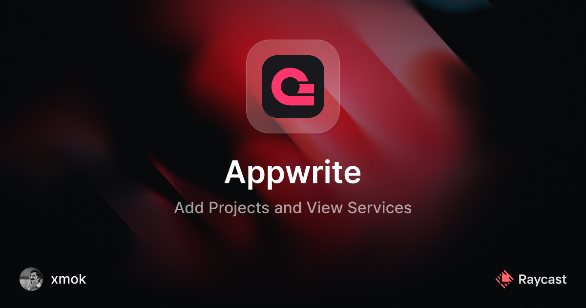Raycast Store: Appwrite