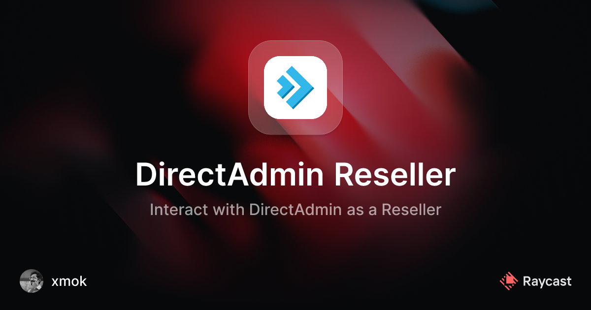 Raycast Store: DirectAdmin Reseller