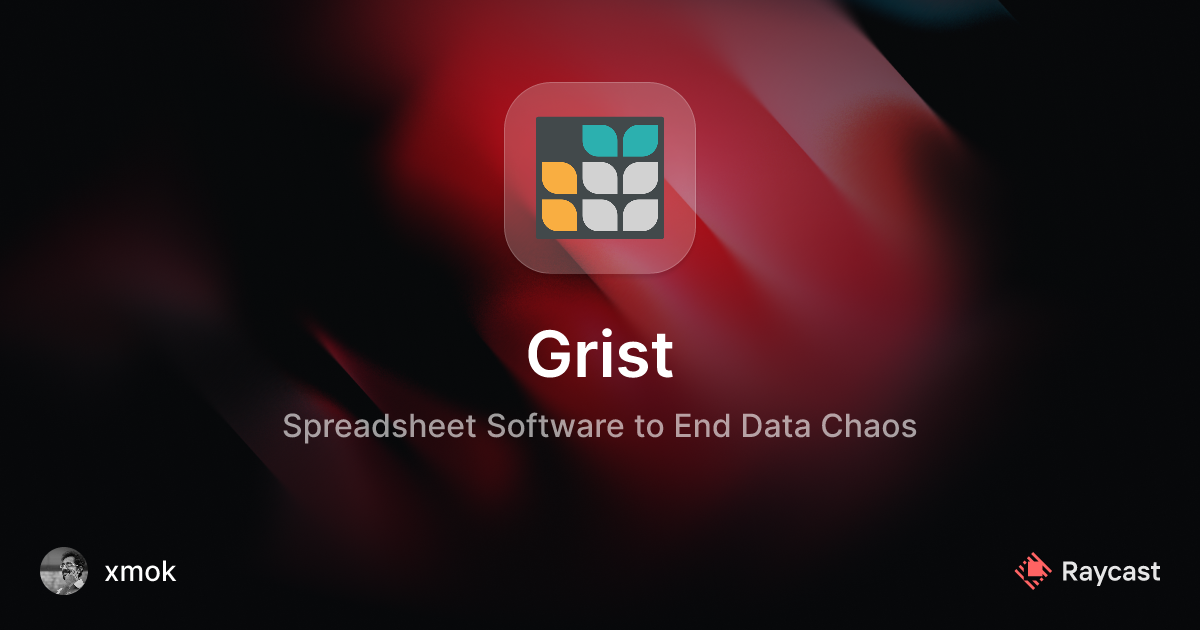 Raycast Store: Grist