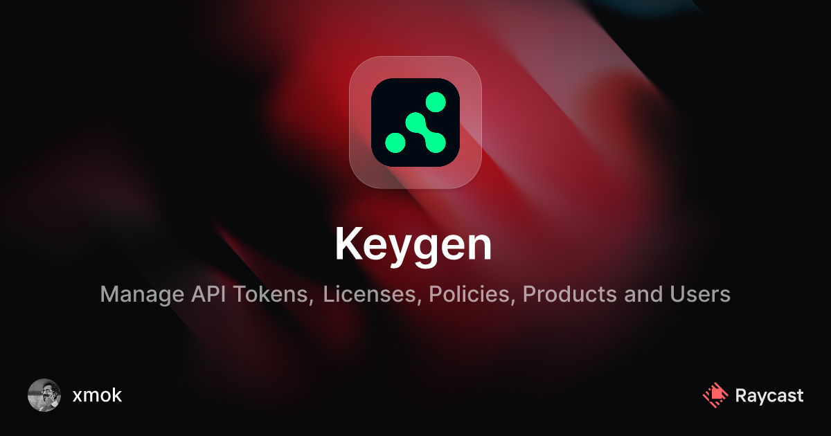 Raycast Store: Keygen