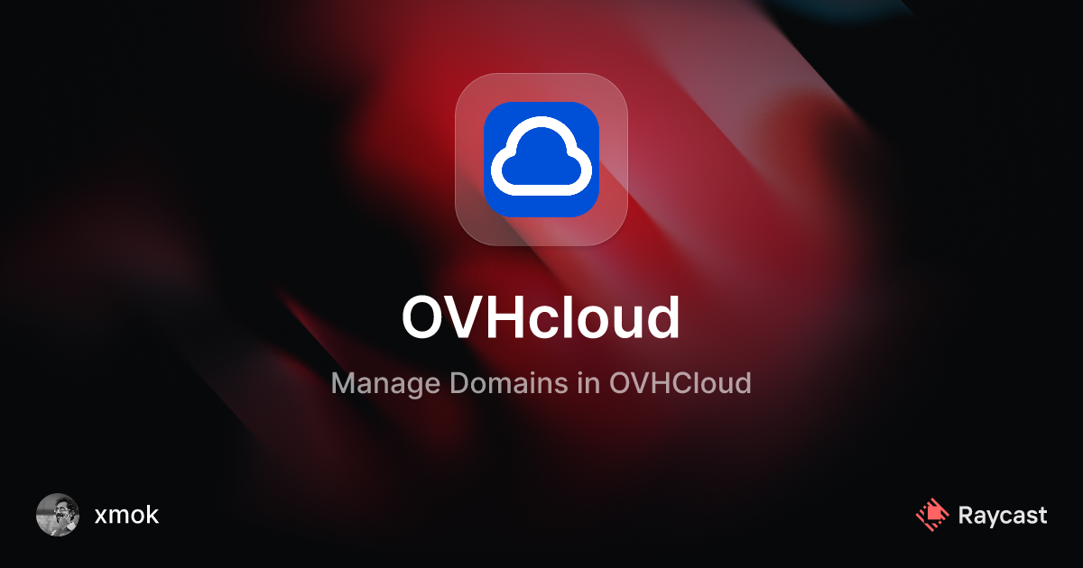 Raycast Store: OVHcloud