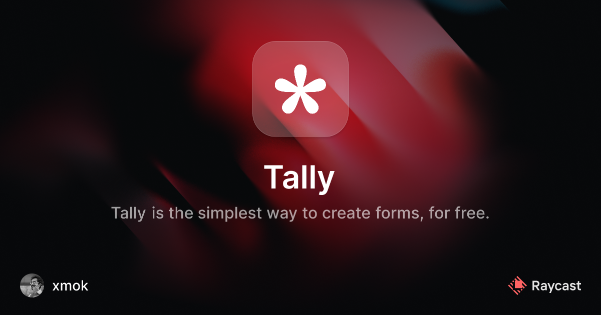 Raycast Store: Tally