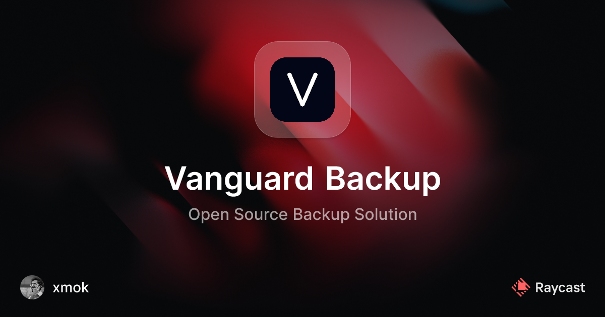 Raycast Store: Vanguard Backup
