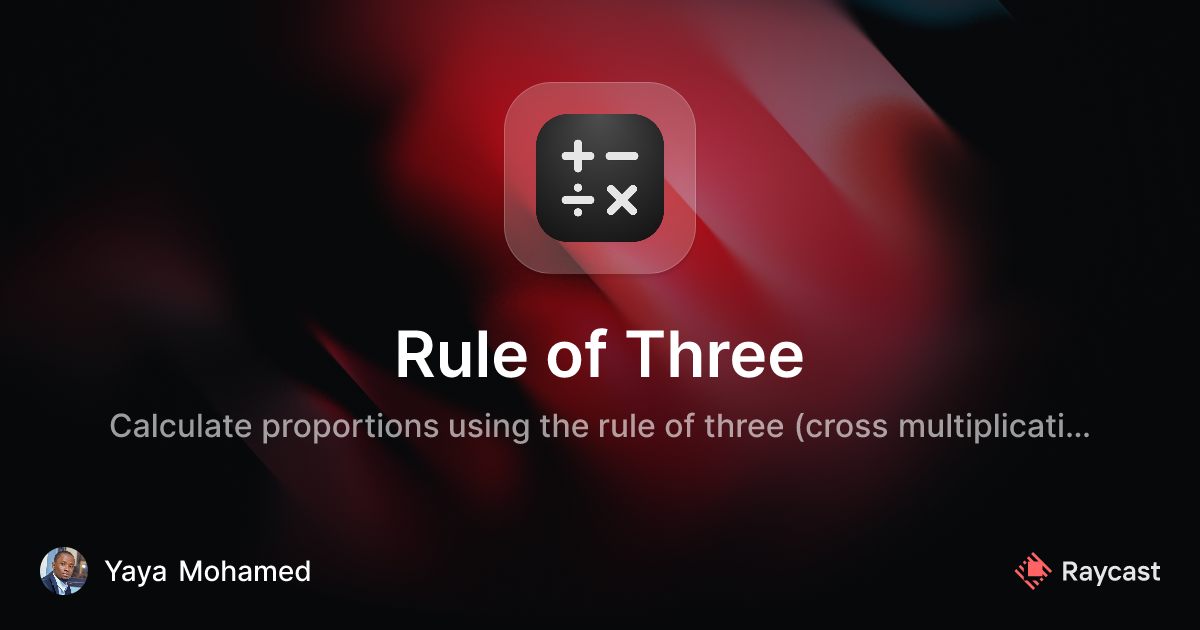 Raycast Store: Rule of Three