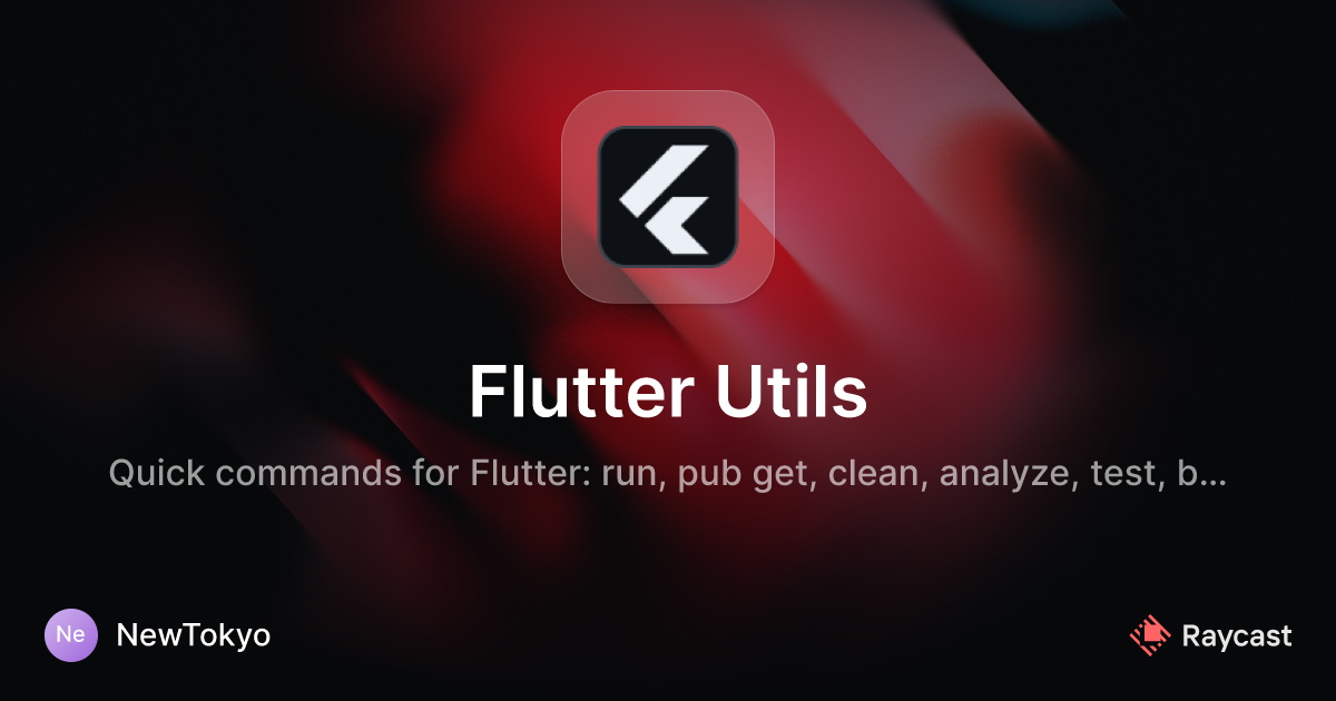 Raycast Store: Flutter Utils