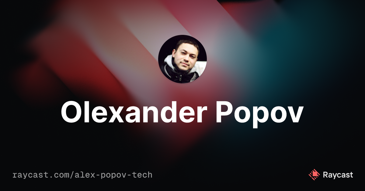 alex-popov-tech (Olexander Popov)