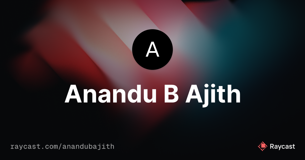 anandubajith (Anandu B Ajith)