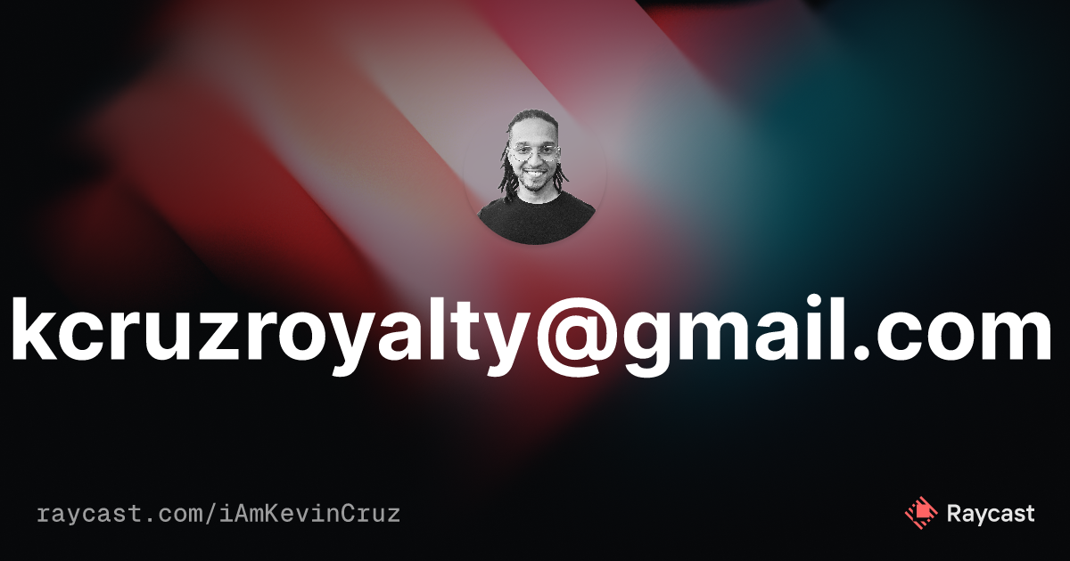 iAmKevinCruz (kcruzroyalty@gmail.com)