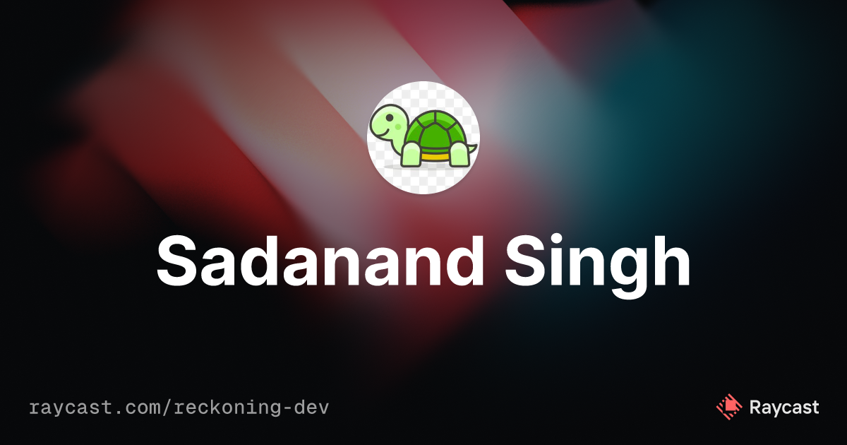 reckoning-dev (Sadanand Singh)