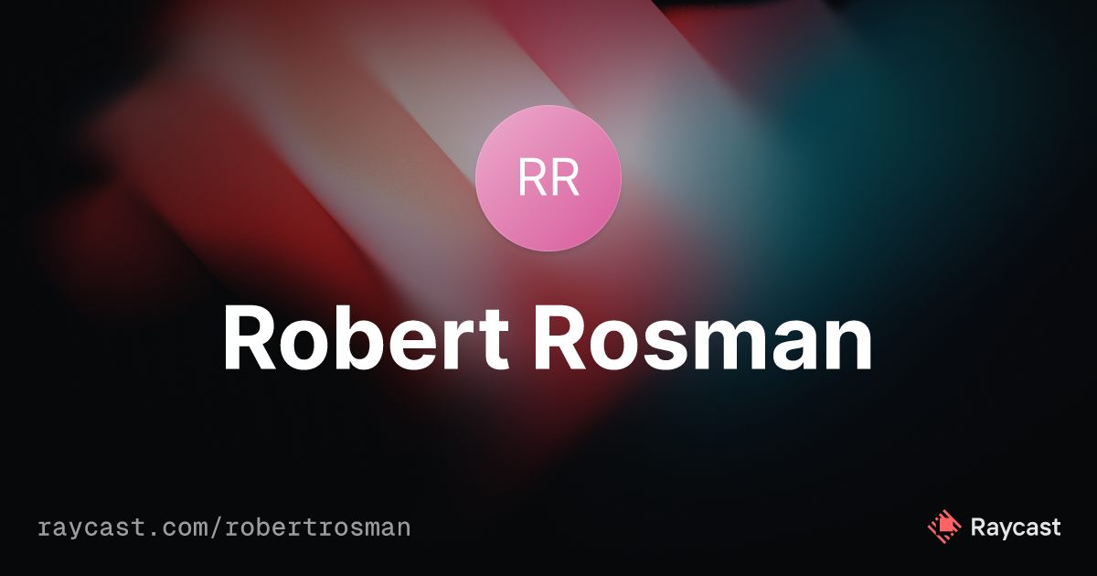 robertrosman (Robert Rosman)