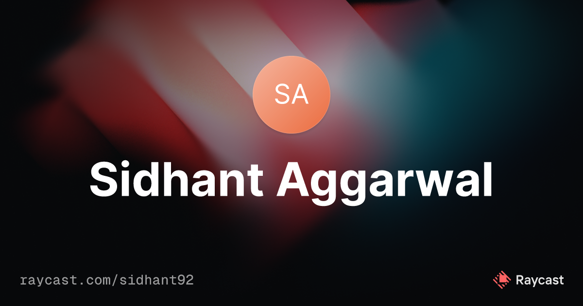 sidhant92 (Sidhant Aggarwal)