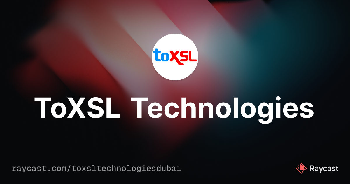 toxsltechnologiesdubai (ToXSL Technologies)